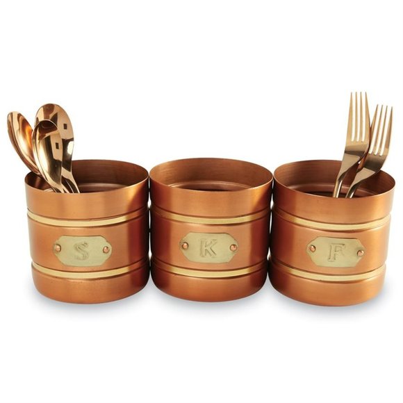 Mud Pie | Kitchen | Copper Utensil Caddy | Poshmark